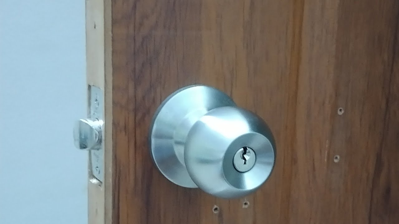 How to install a cylindrical door lock. - YouTube