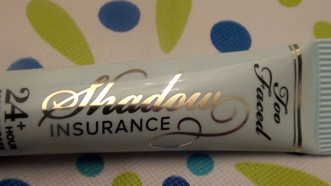 Too Faced Shadow Insurance Anti-Crease Eyeshadow Primer - YouTube