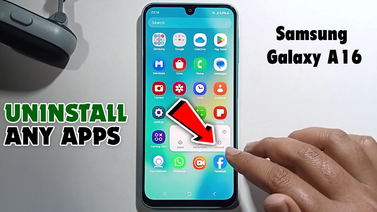 How To Uninstall ANY Apps On Samsung Galaxy A16 - YouTube