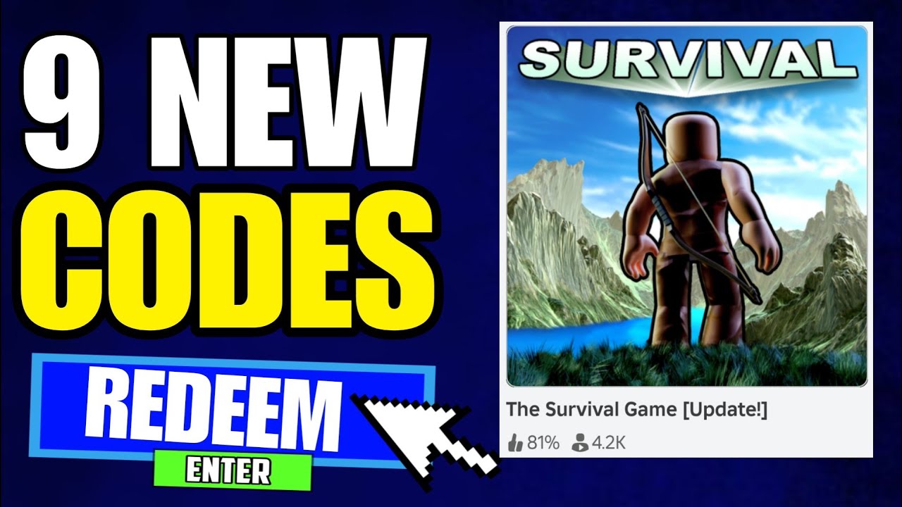ROBLOX THE SURVIVAL GAME CODES 2024!! | BE QUICKLY | UPDATE! - YouTube