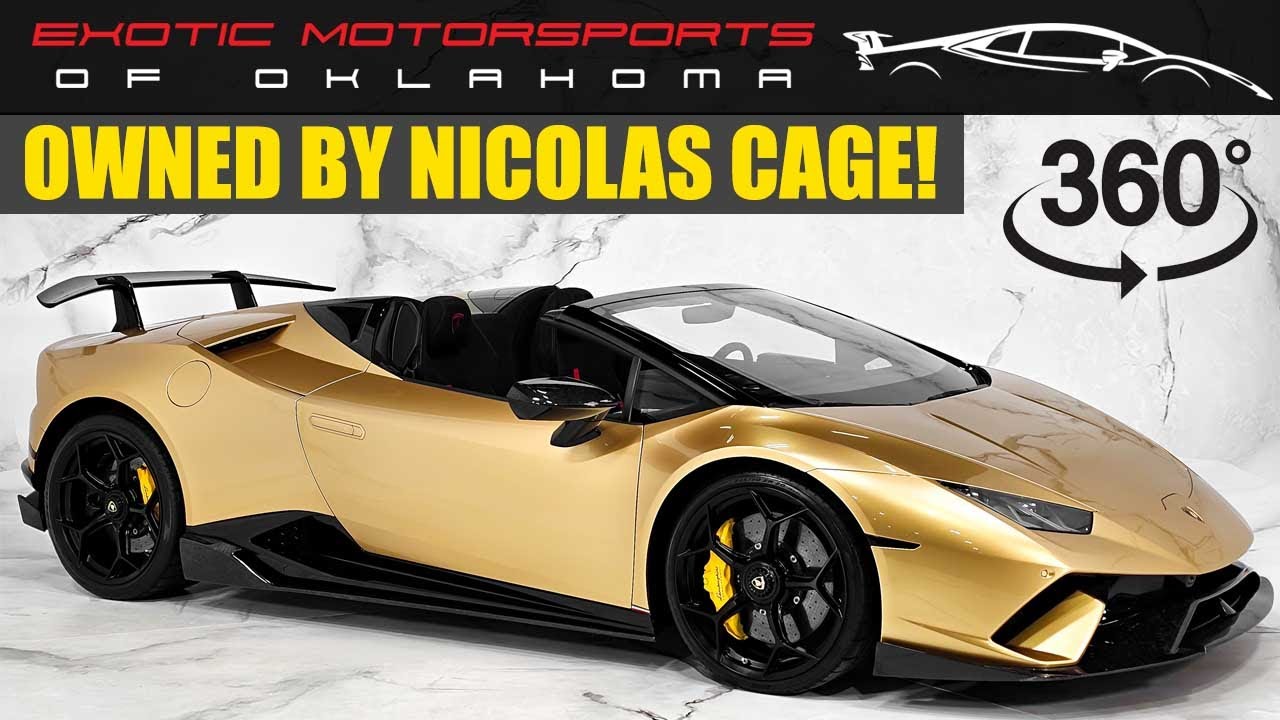 C1650 2019 LAMBORGHINI HURACAN - OWNED BY NICOLAS CAGE * Oro Bacchus ...