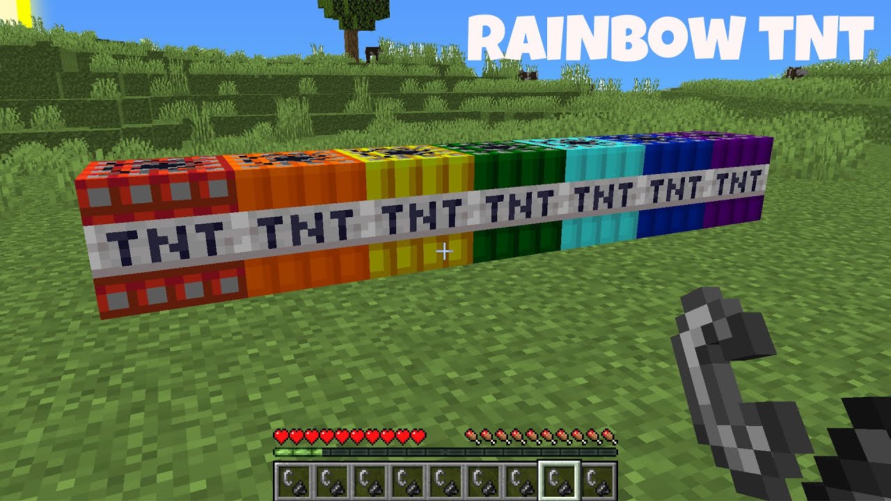 ONLY YOU CAN LIGHT RAINBOW TNT LINE IN MINECRAFT!!!Minecraft 100 days ...