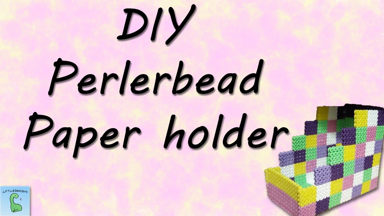 Perler bead paper holder DIY - YouTube