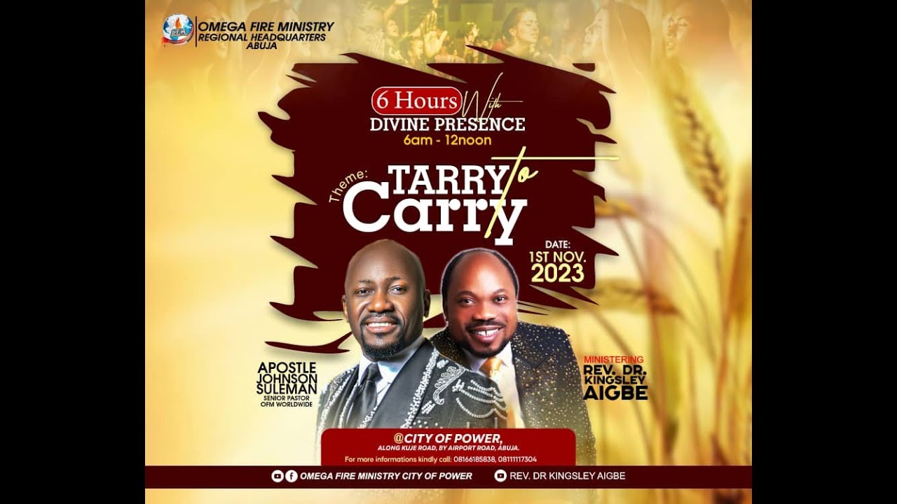 6 Hours With Jesus (1st Nov 2023) with Rev. Dr. Kingsley & Pst (Mrs ...