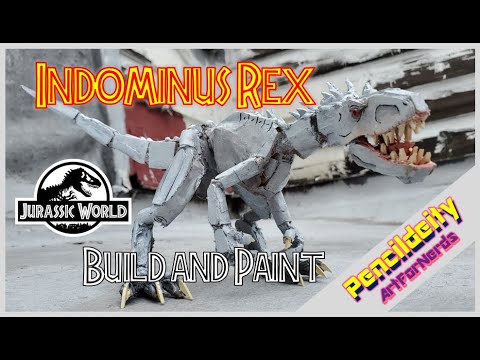 Indominus Rex Popsicle Stick Model Build and Paint - YouTube