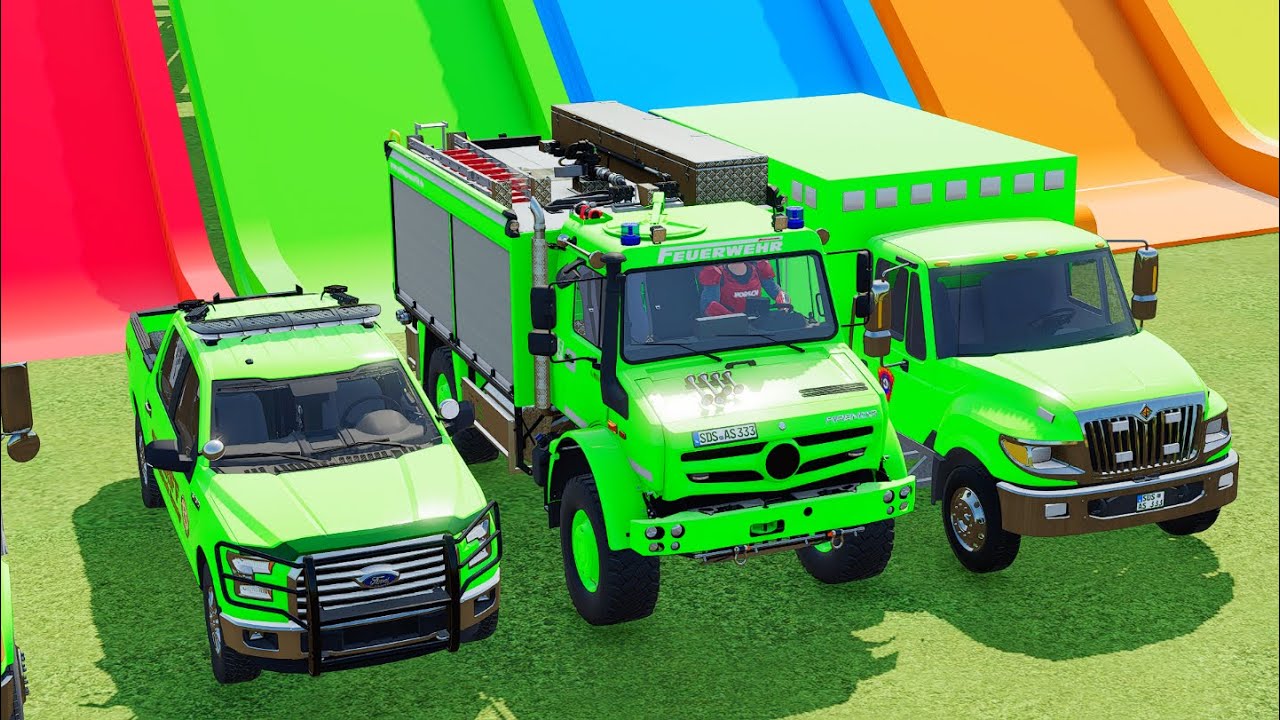 Police Car , Fire Truck , Ambulance , Carro de polícia , Transporting ...