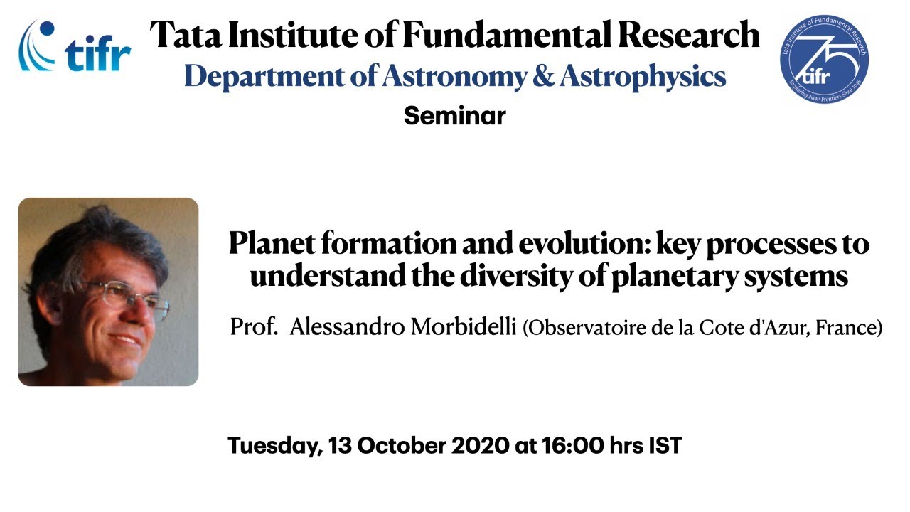 DAA Seminar by Prof. Alessandro Morbidelli (Observatoire de la Cote d ...