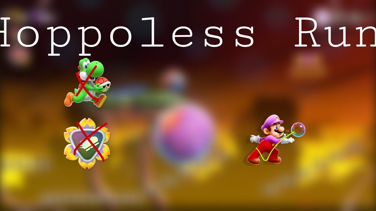 Super Mario Bros Wonder Bounce, Bounce, Bounce Hoppoless Run without ...