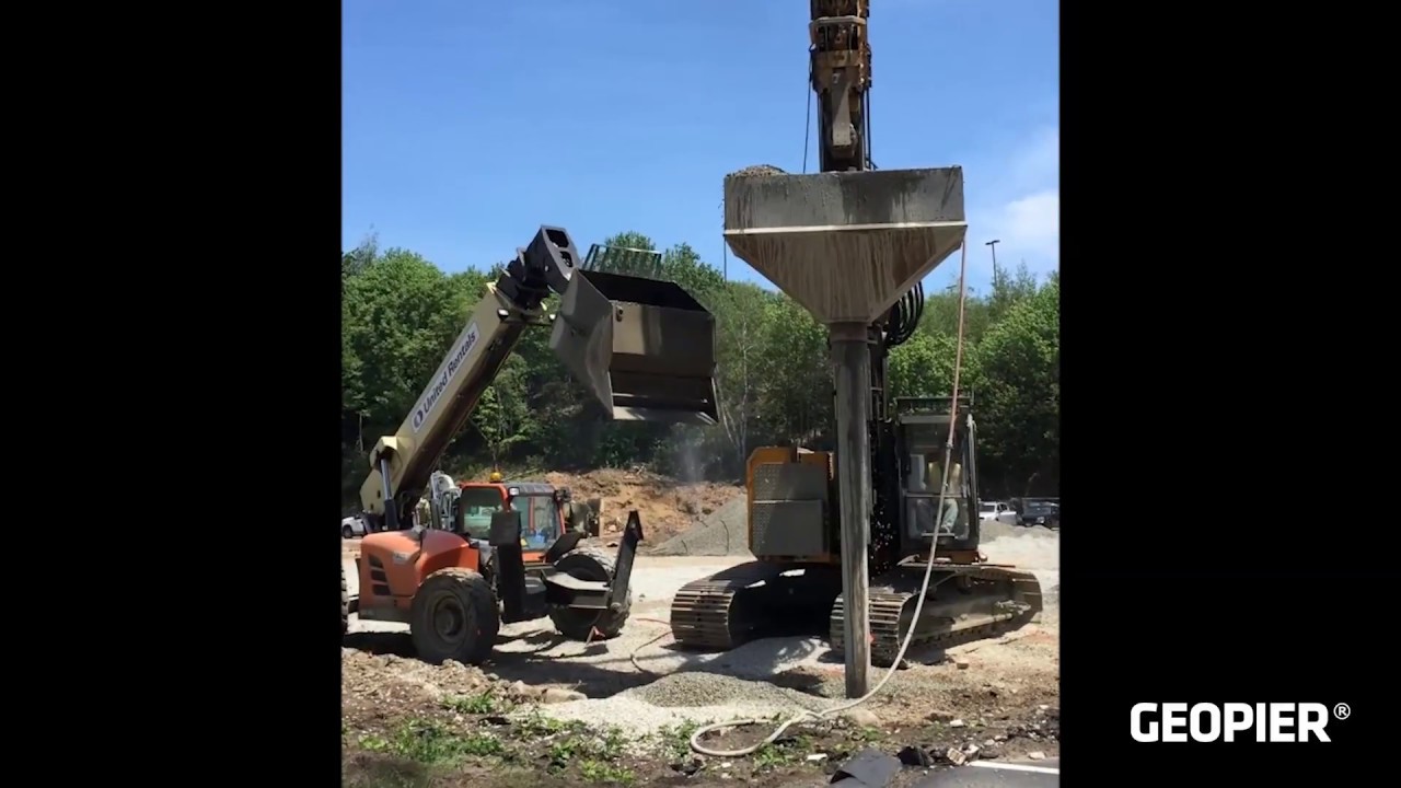 Geopier Grouted Impact® On-Site Installation and Animation - YouTube