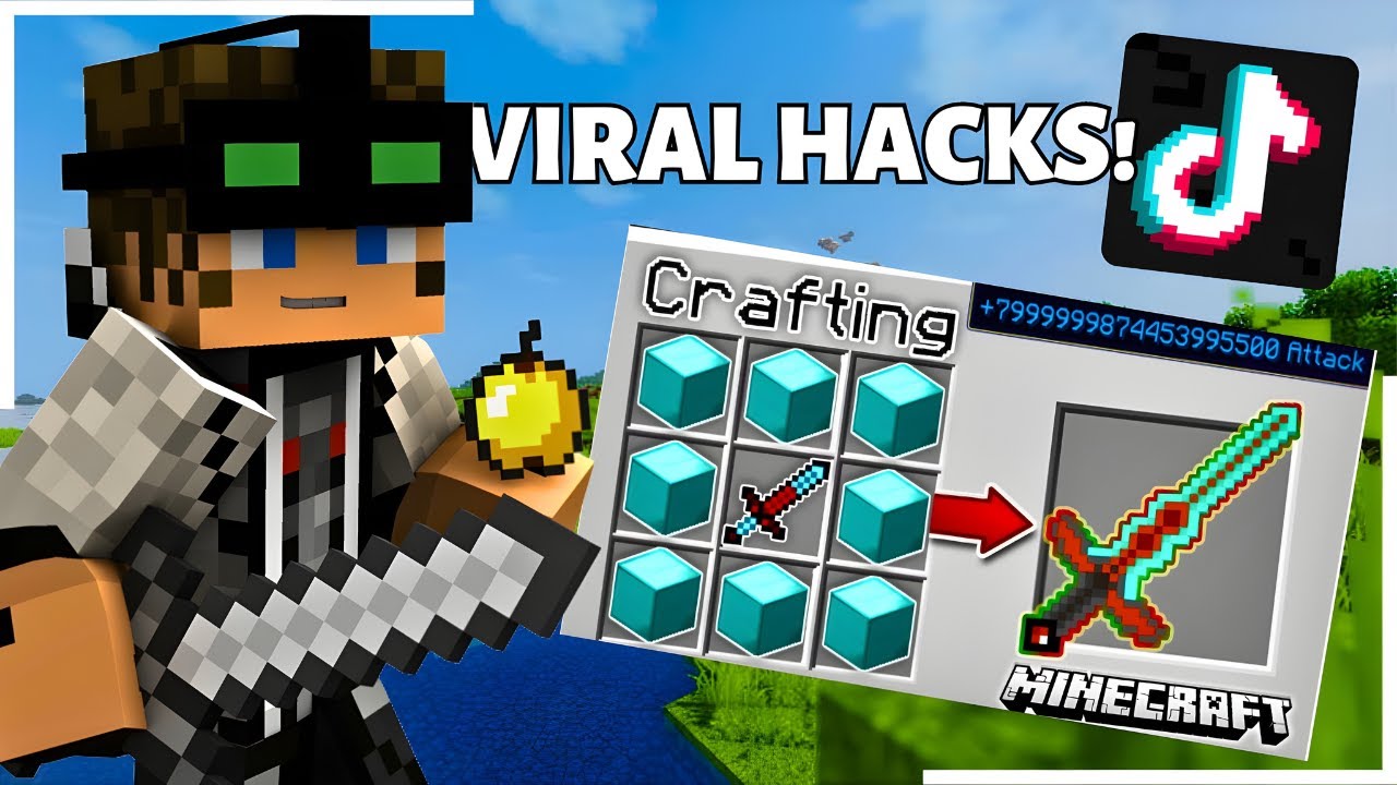 Trying Viral Minecraft Tiktok Hacks ||MINECRAFT || - YouTube