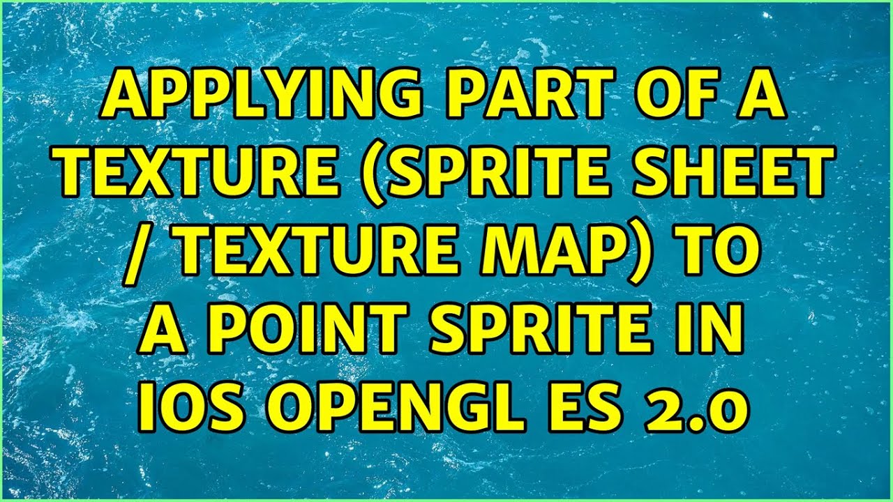 Applying part of a texture (sprite sheet / texture map) to a point ...