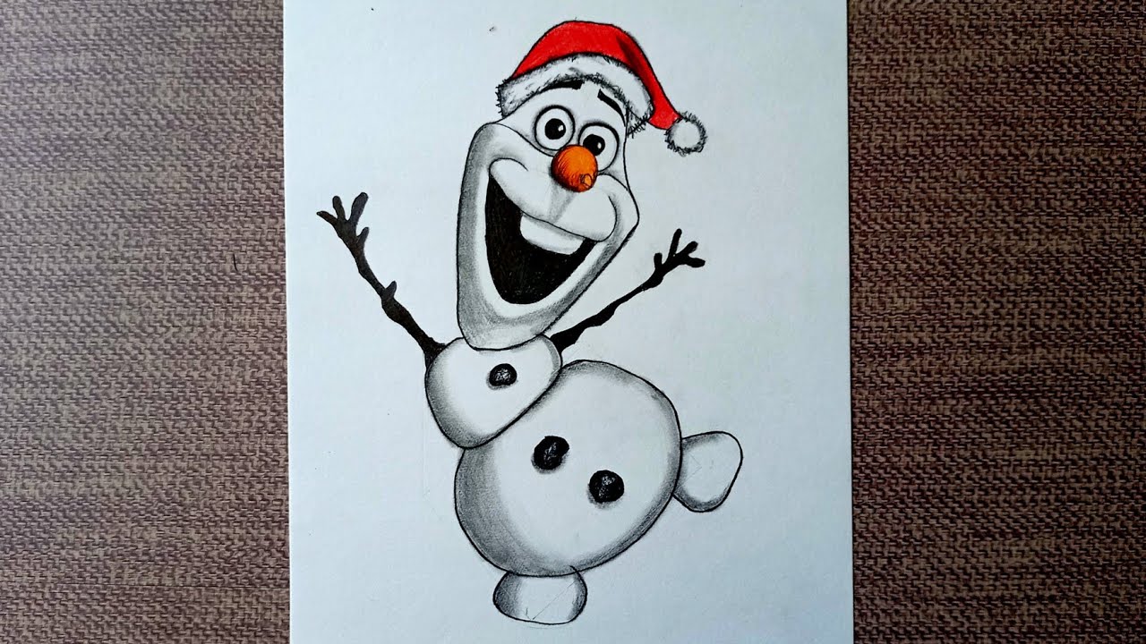 Daily challenge #152/How to draw Olaf/ pencil drawing - YouTube