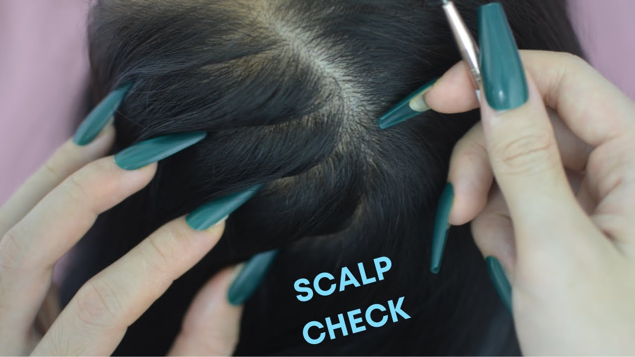 ASMR Scalp Check Real Person, Scalp Scratching With Tools, Sounds Make ...