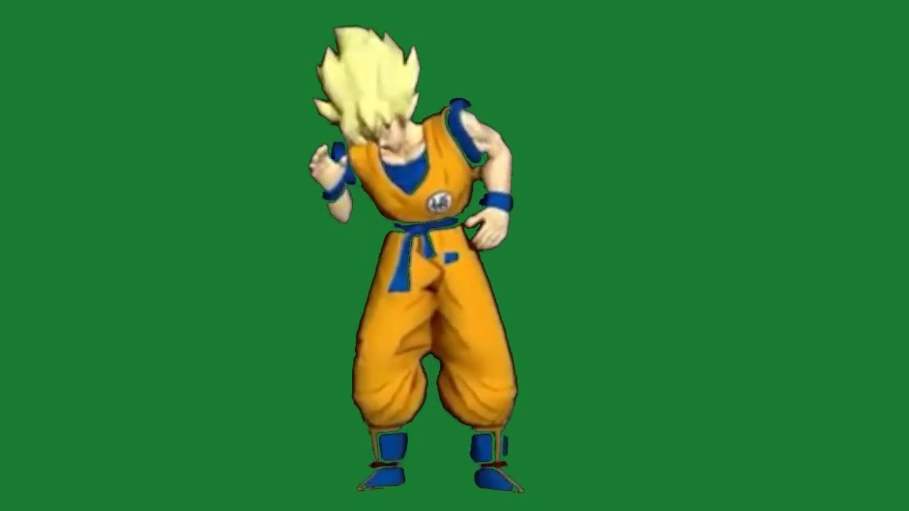 GOKU BAILANDO PANTALLA VERDE - YouTube