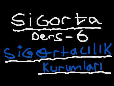 SEGEM Teknik Personel Yeterlilik Sınavı Konu Anlatımı - Sigortacılık Kurumları (Ders 6)