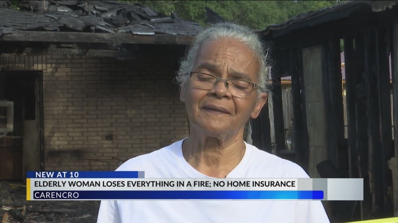 Elderly Carencro woman loses everything in a fire; no home insurance - YouTube