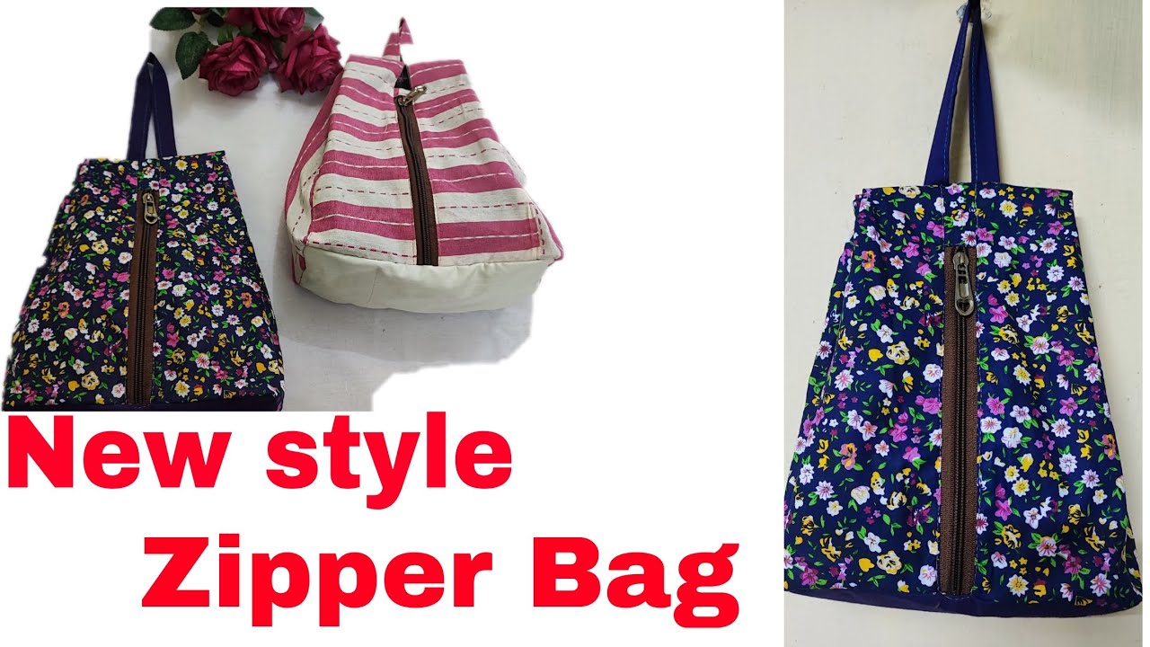 new style zipper 👜bag// simple easy bag making😲😲 - YouTube