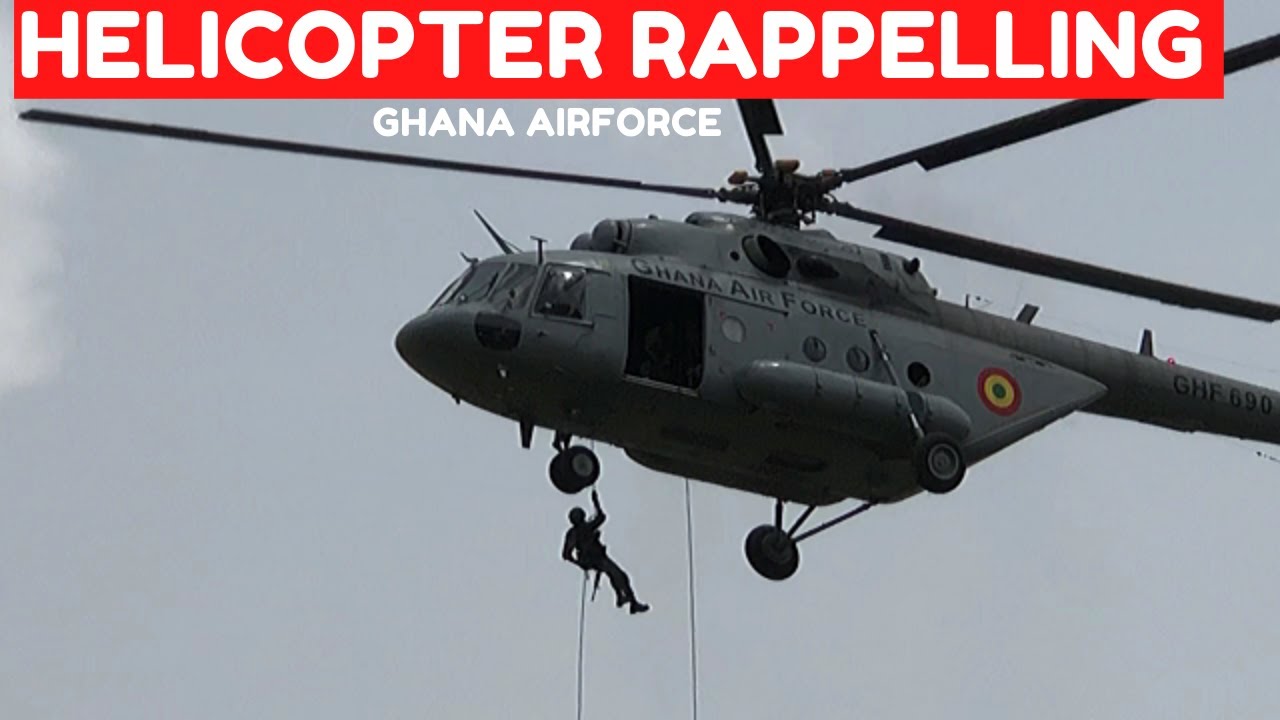 Ghana AirForce's Fantastic Helicopter Abseiling and Rappelling ...