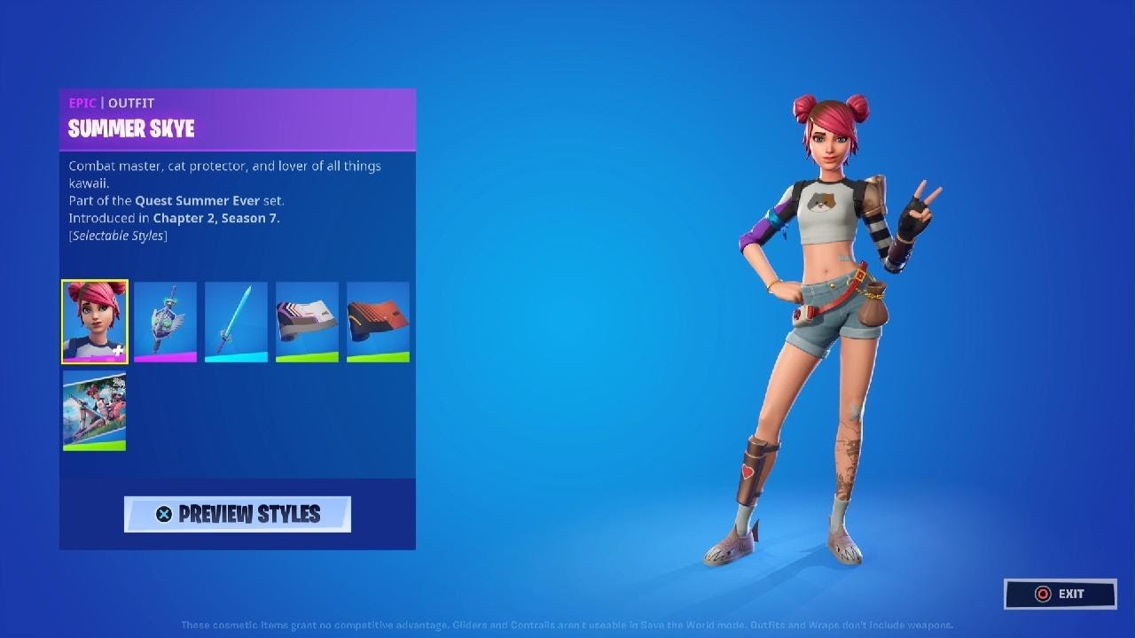 Fortnite - My opinion on Summer Skye Crew Pack Skin (PS5 Review) - YouTube