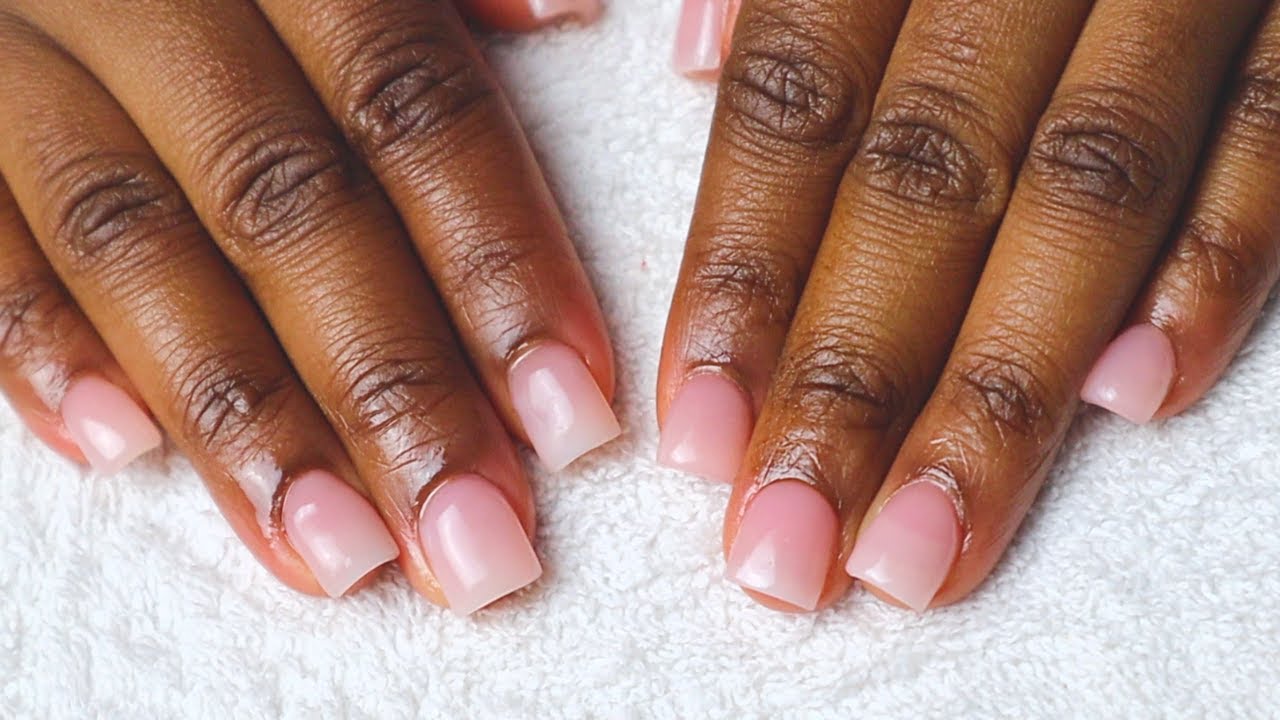 DIY SOFT PINK POLYGEL NAILS | Simple, Easy, & Long-Lasting - YouTube