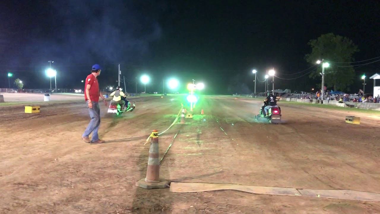 KOI Drag Racing. Hancock county Ohio. Snow mobiles - YouTube