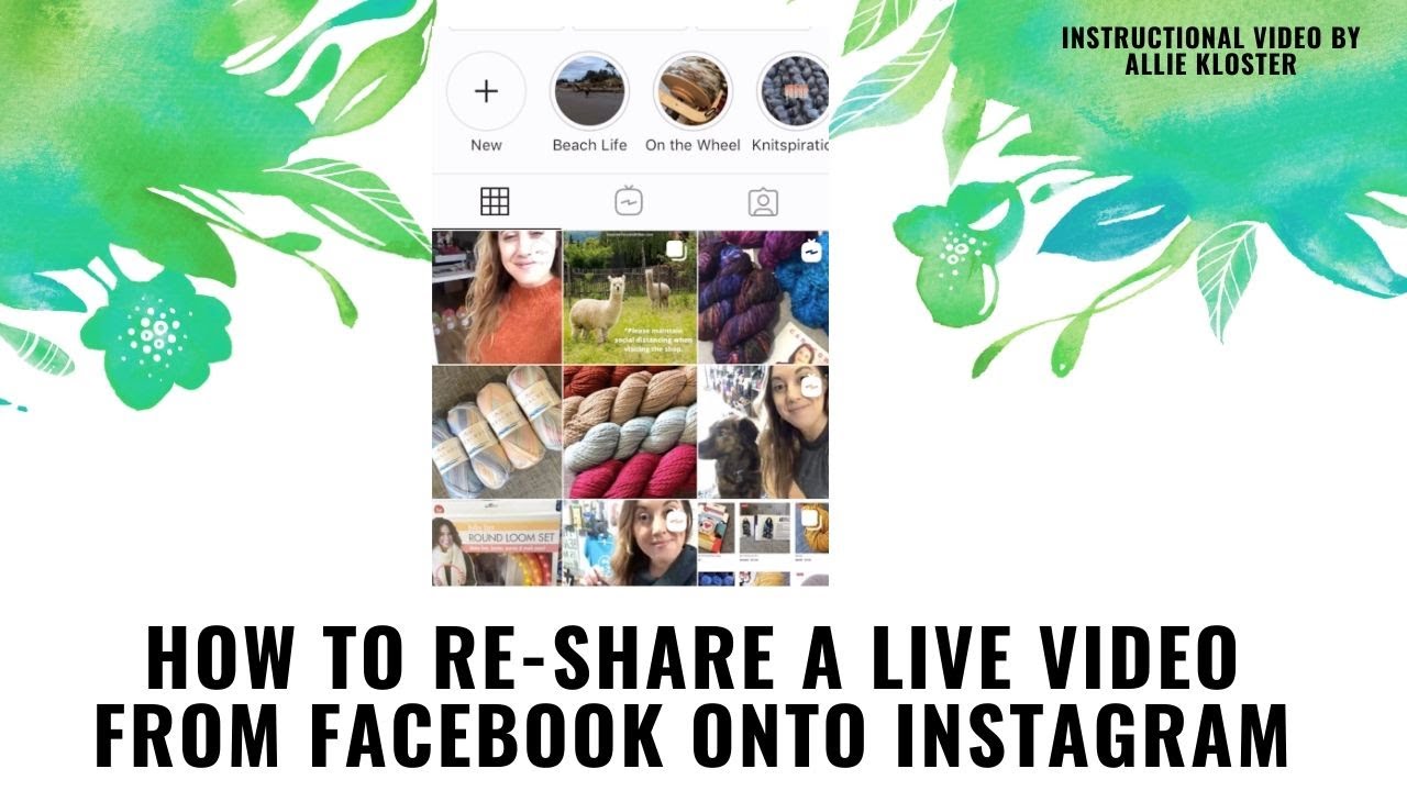 How to Reshare a FB Live Video on Instagram - YouTube
