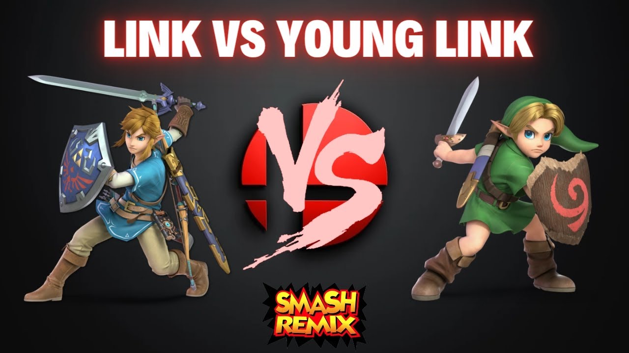 Link VS Young Link ( Smash Remix ) Gameplay | 🔥 Hiroshi Senpai 🔥 - YouTube