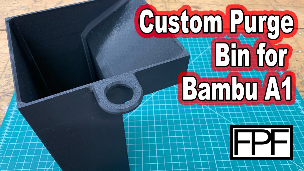 3D Printed Custom Purge Bin for Bambu A1 - YouTube