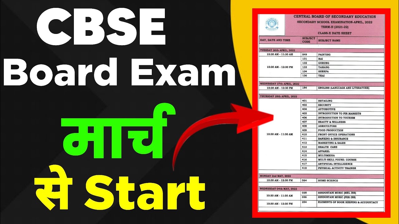Cbse Datesheet 2023 इस दिन निकलेगा Datesheet Class 10th 12th Cbse