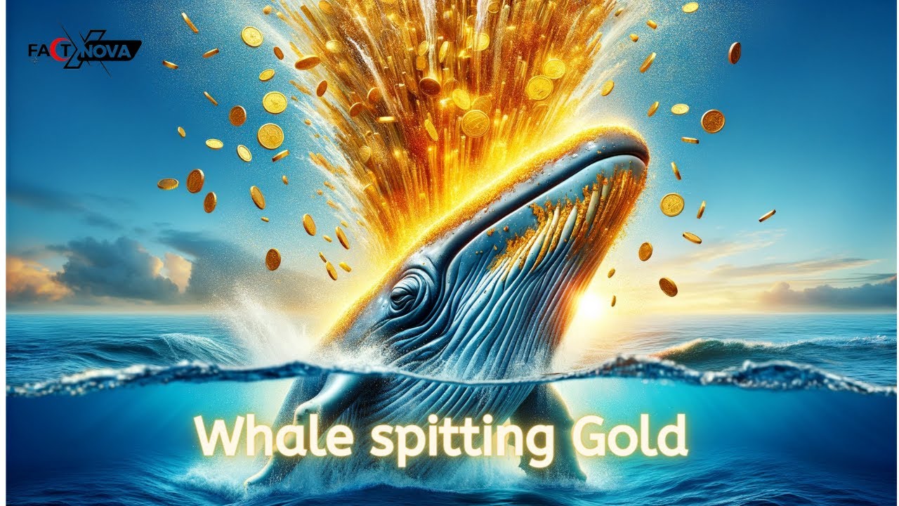 Whale spitting gold - YouTube