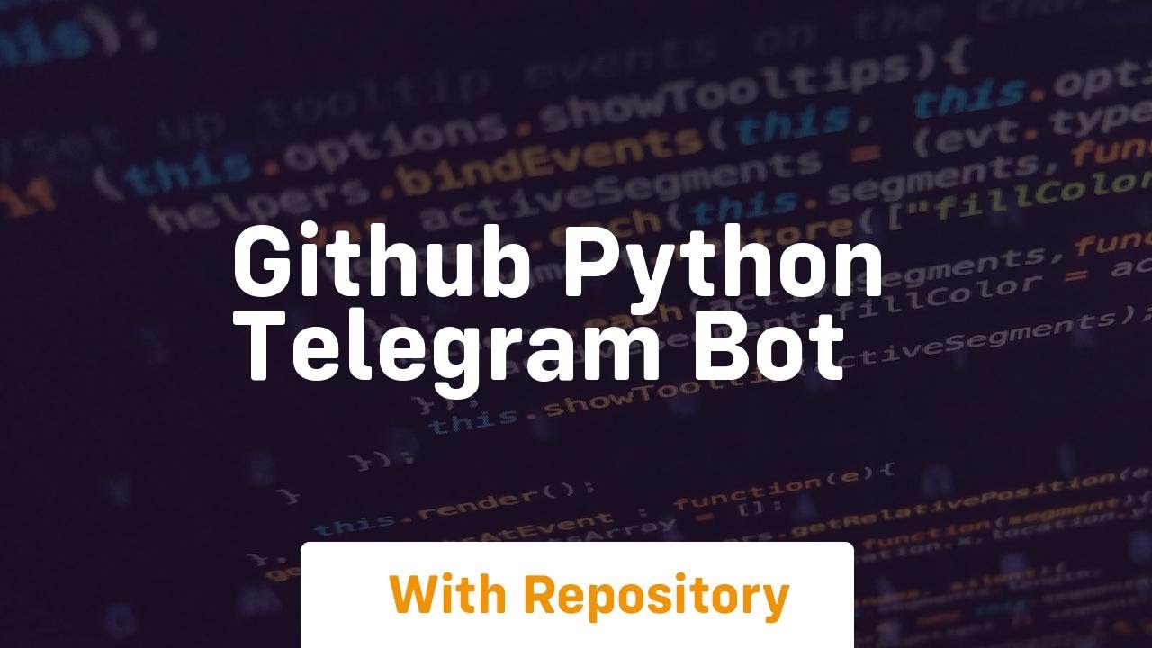 github python telegram bot - YouTube