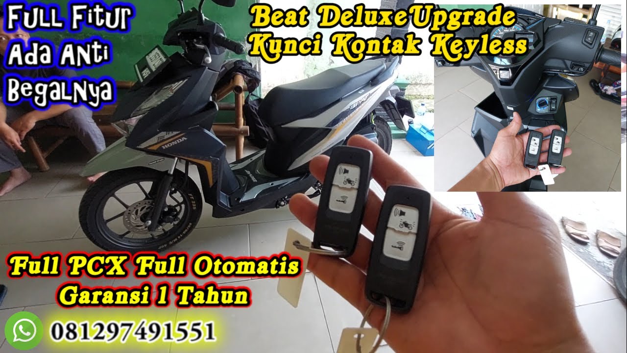 Keyless Original Honda PCX 160 Dengan Fitur Anti Begal Pasang Ke Beat ...