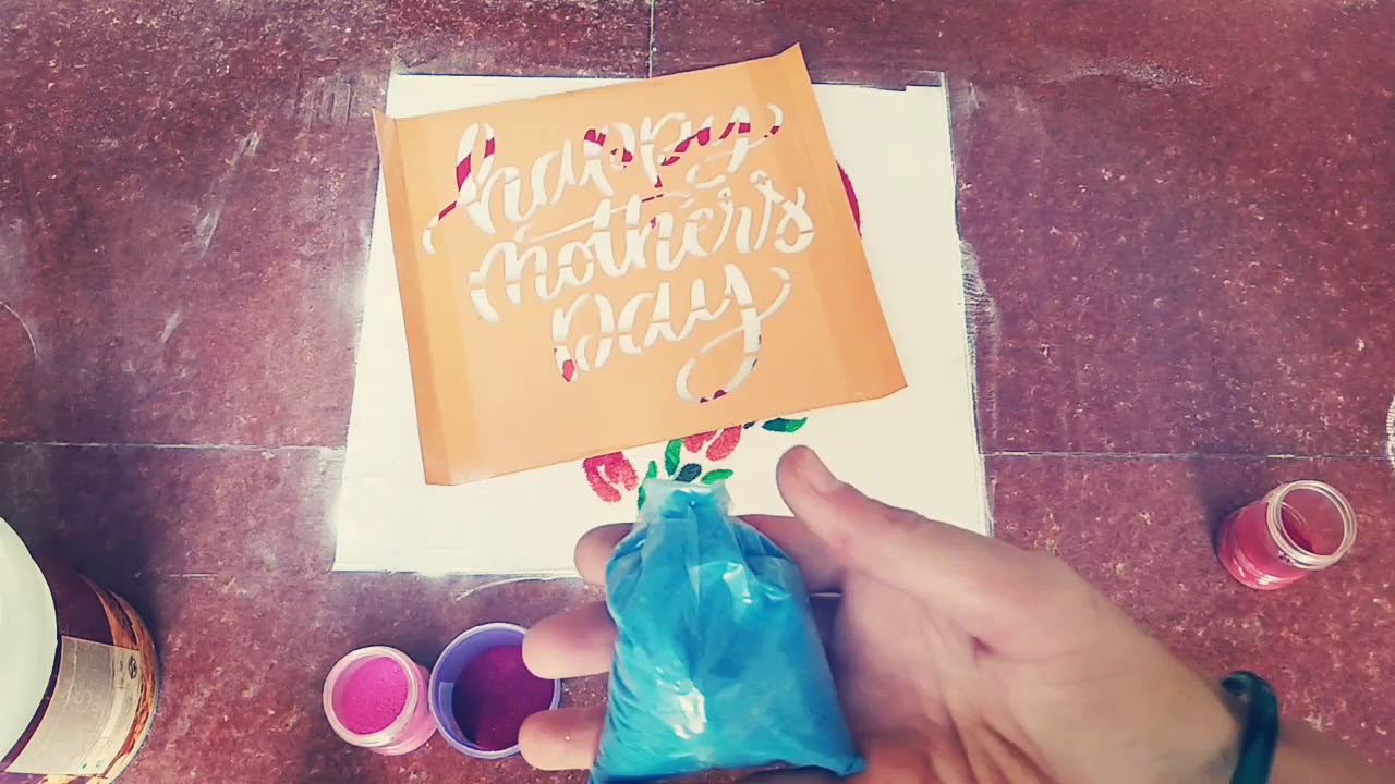 DIY overlaped Parsi Rangoli Chowk Design. - YouTube