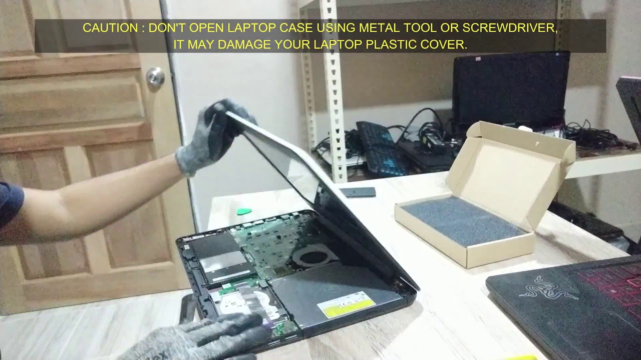 How to replace laptop/notebook Asus X454L internal battery - YouTube