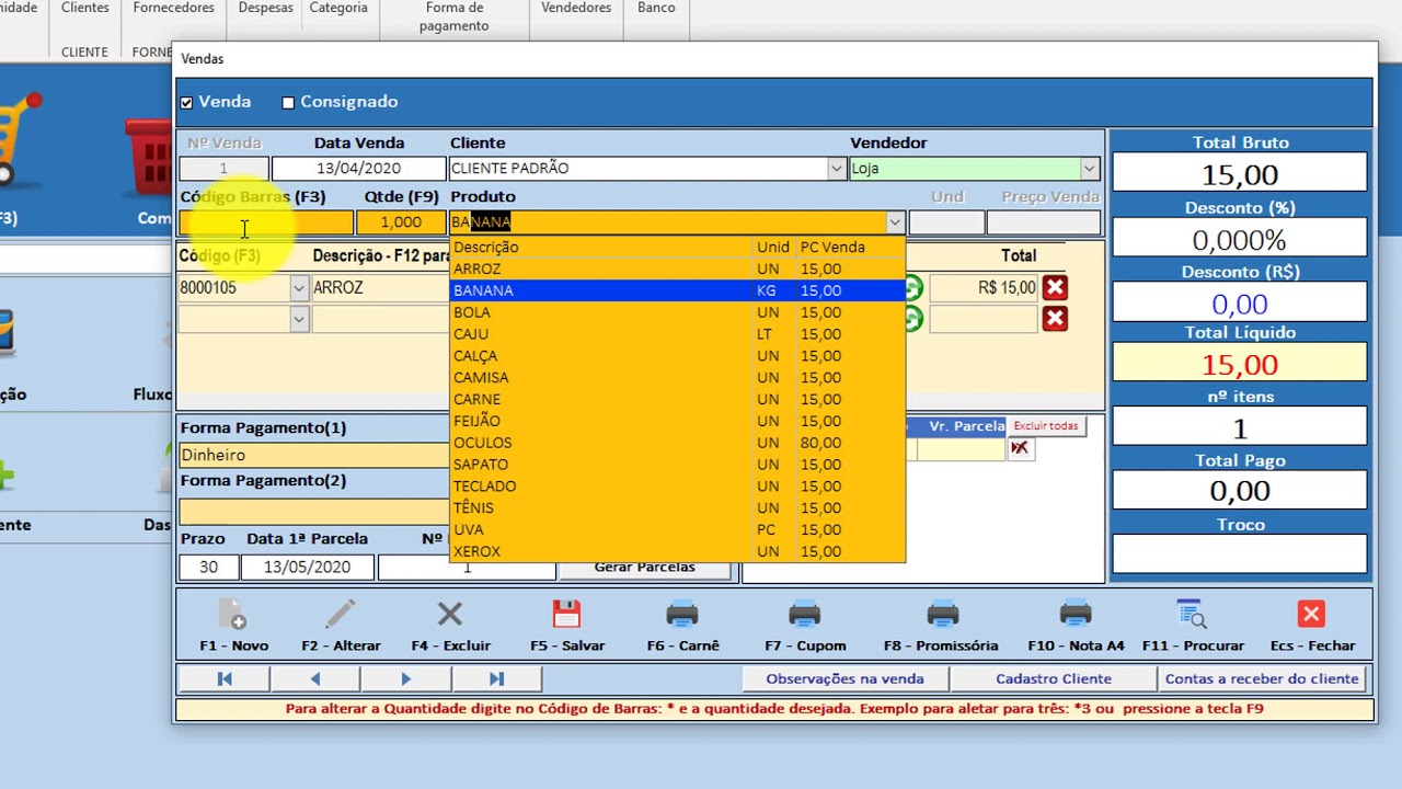 5 - Tela de Vendas(1) - Sistema PDV - YouTube