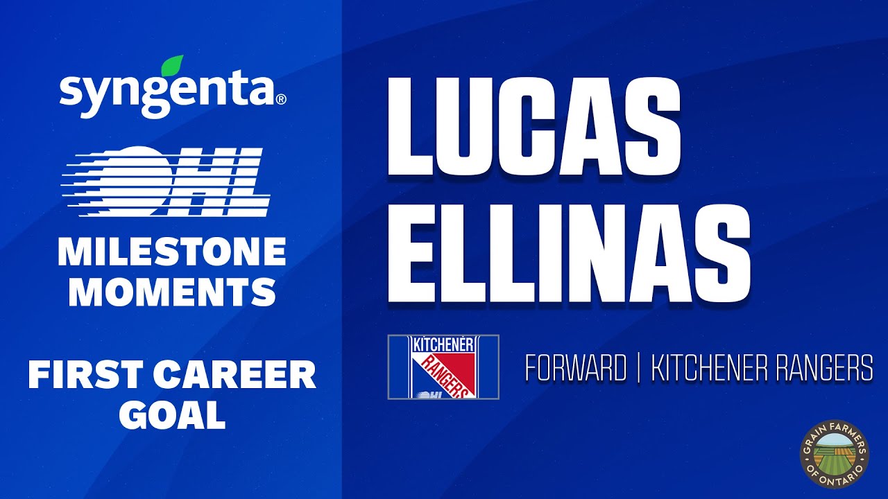 OHL Milestone | Lucas Ellinas | First Career Goal - YouTube