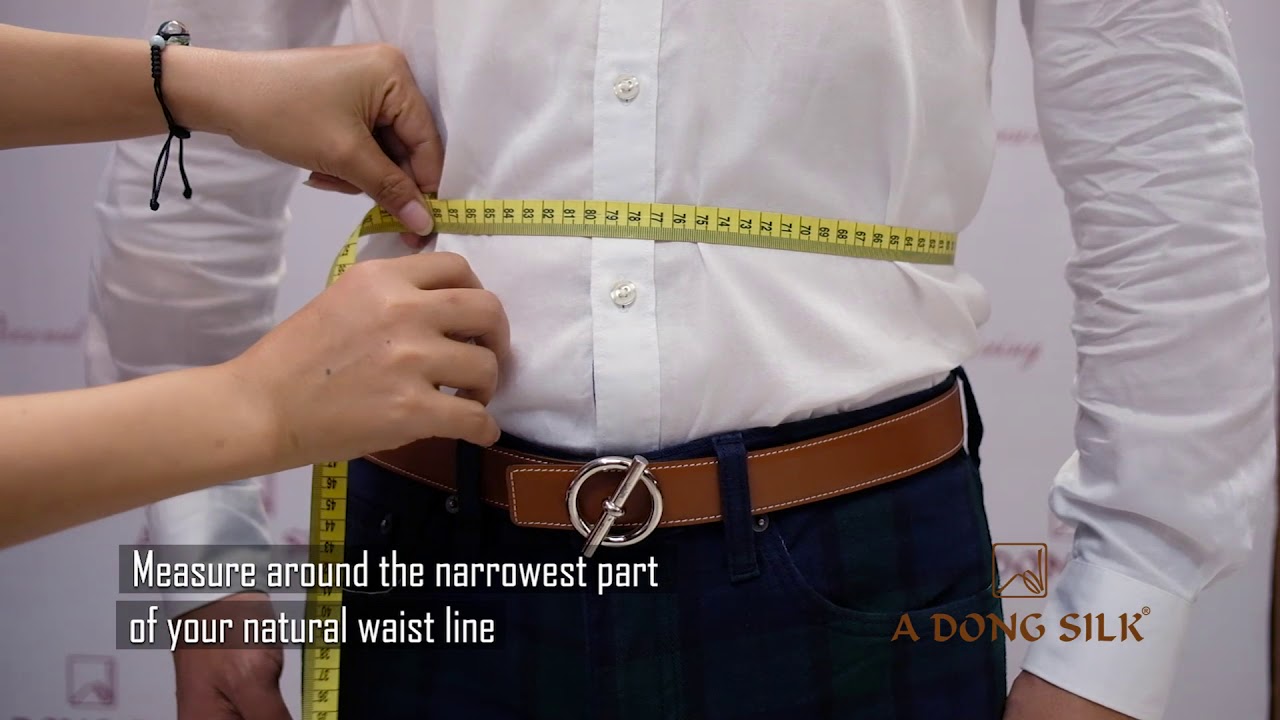 How To Measure Your Waist For A Custom Suit - YouTube