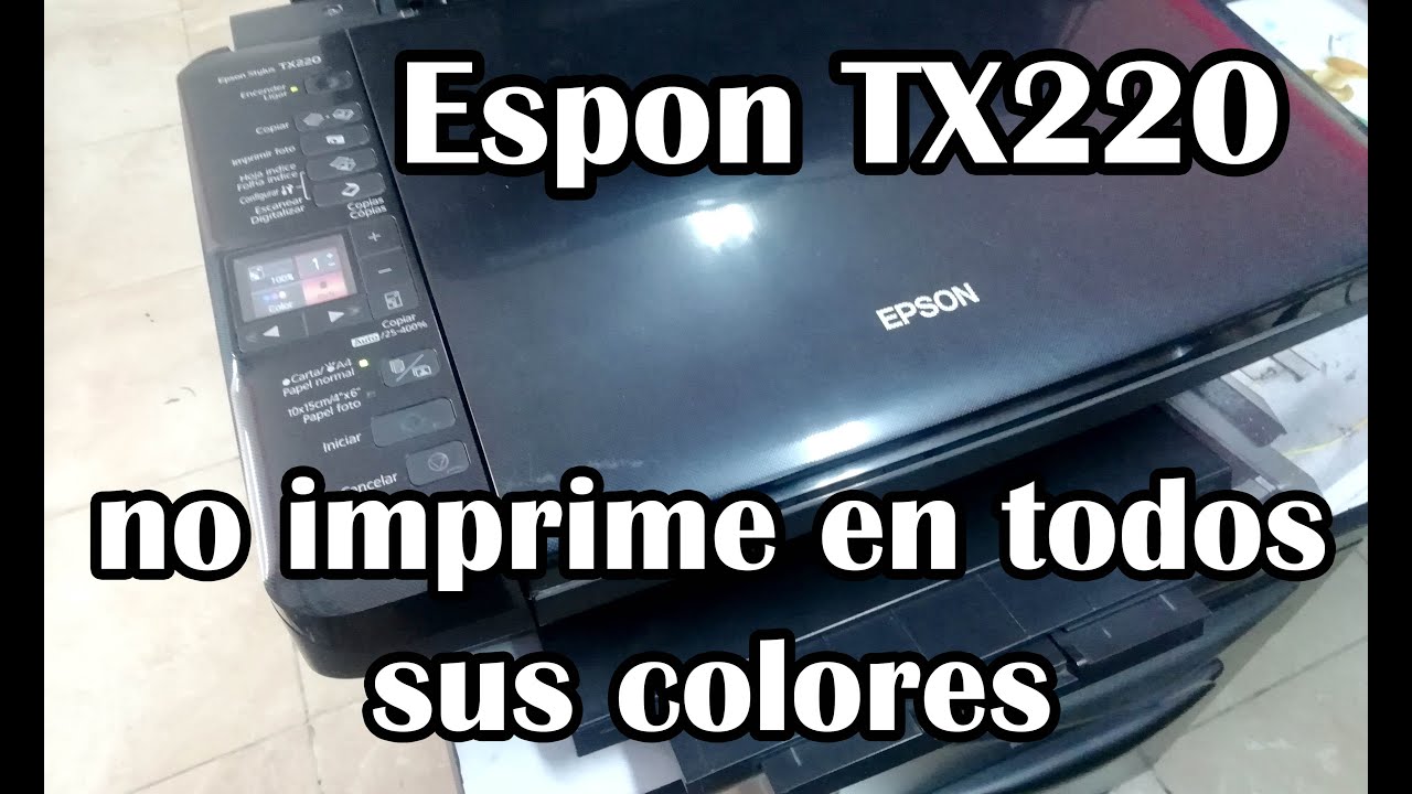 😉Impresora Epson TX220 no imprime en todos sus colores, quitar el aire ...