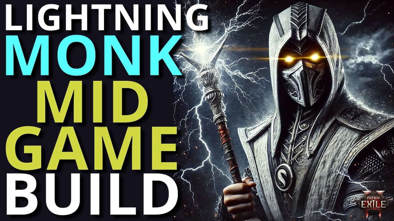 BEST MONK MID GAME LIGHTNING BUILD - DOMINATE ACT 2 - PATH OF EXILE 2 ...