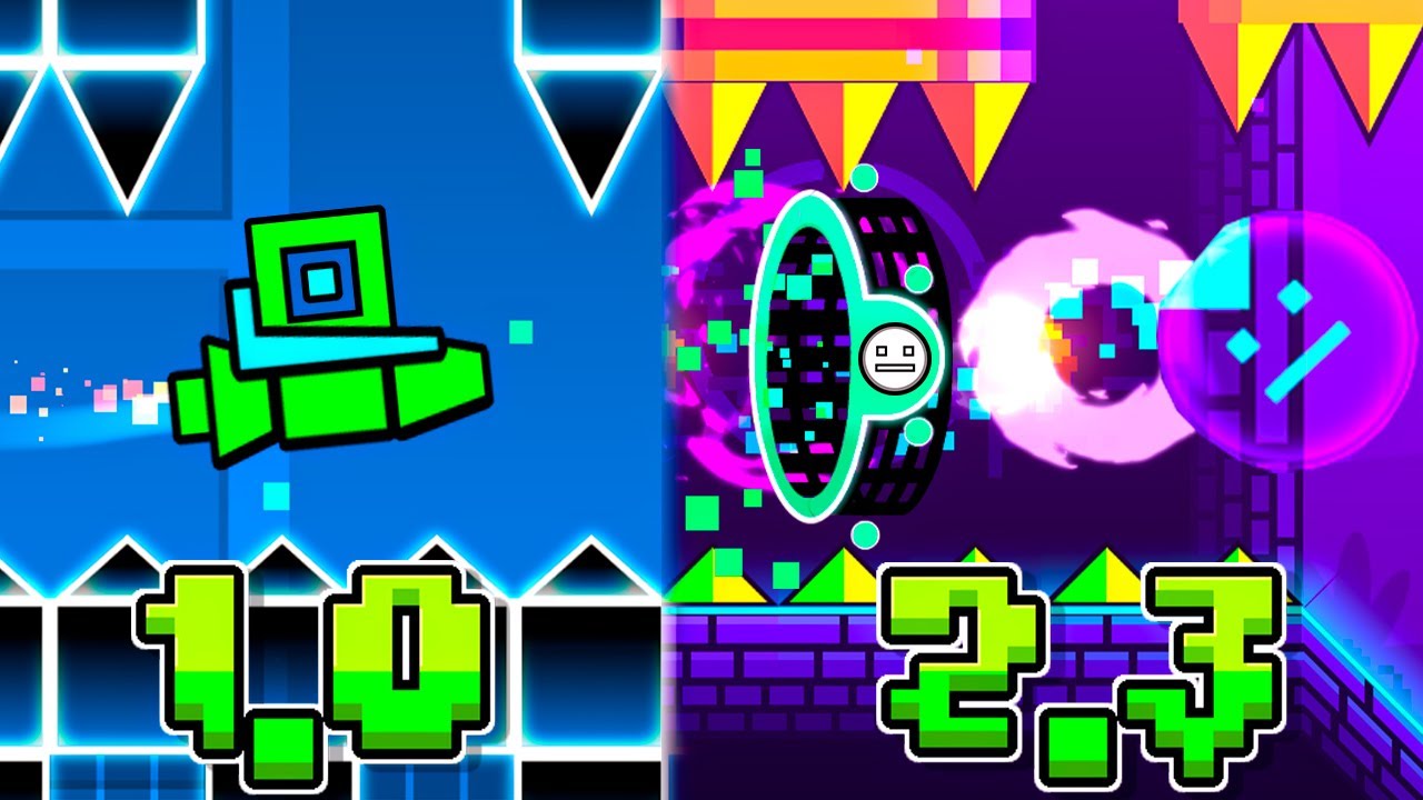 Made EXPLORERS in all GD UPDATES (1.0 - 2.3) - YouTube