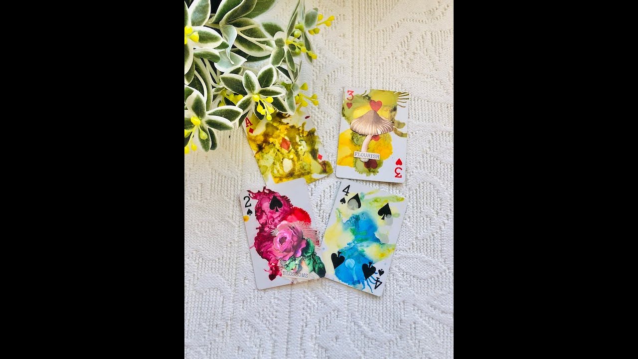 Using Alcohol Inks on Laminated Playing Cards - YouTube