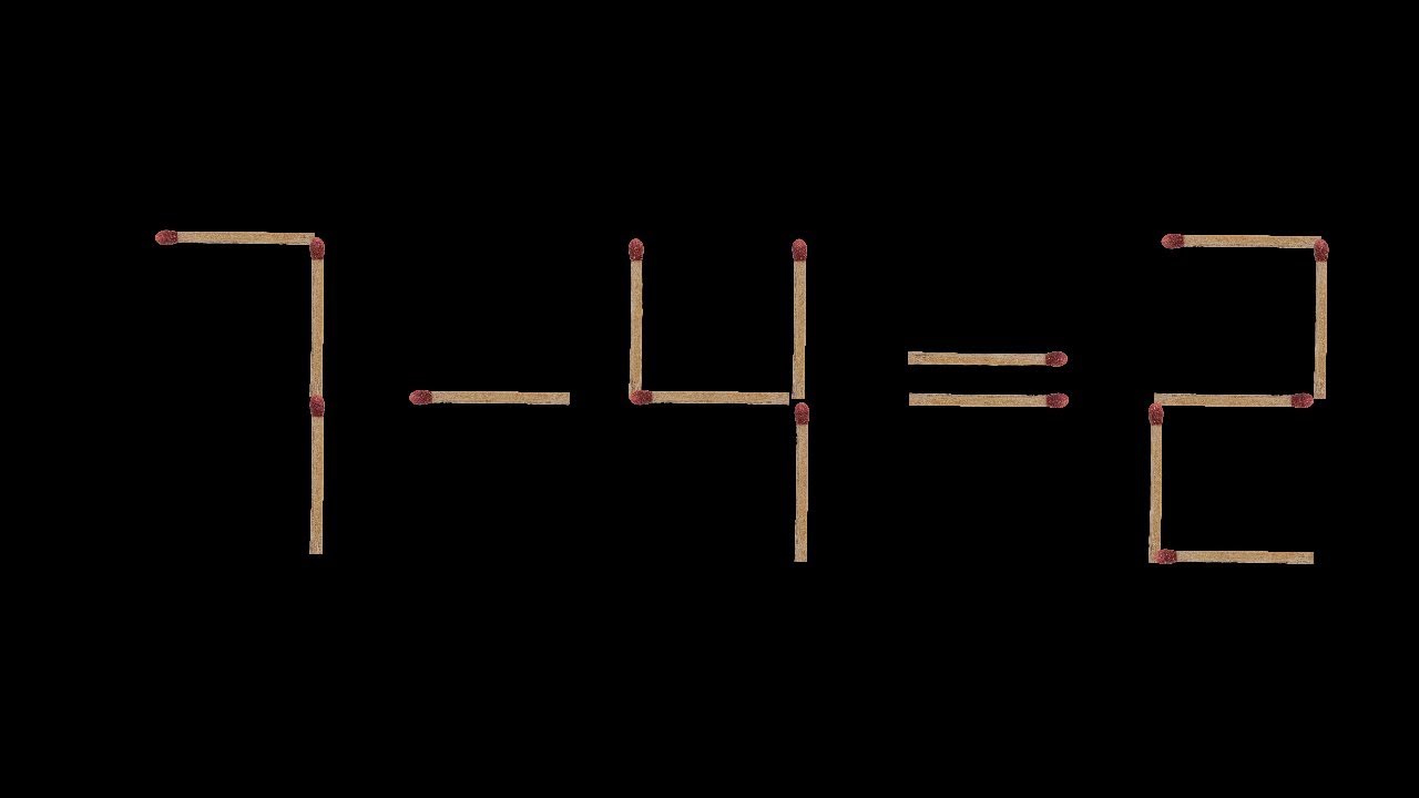 Move only one stick to make equation correct. - YouTube