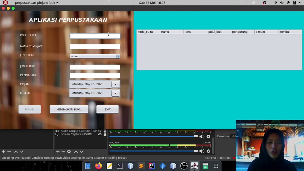 Tugas Pbo Aplikasi Perpustakaan Berbasis GUI(Netbeans 8.2) - YouTube