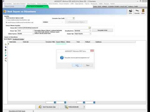 AKINSOFT WOLVOX ERP Stok Yönetimi - Stok Sayım ve Düzenleme İşlemleri