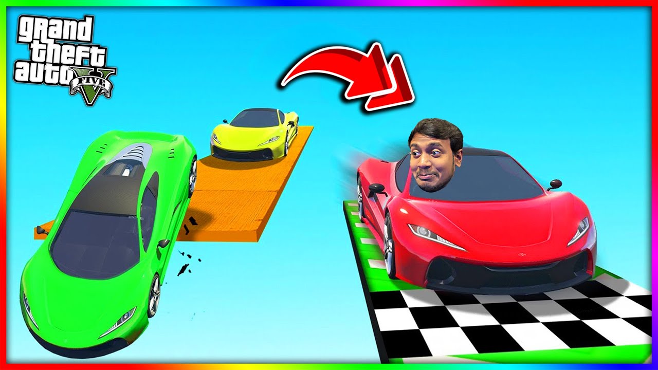 GTA 5 STUNT PARKOUR RACE - YouTube