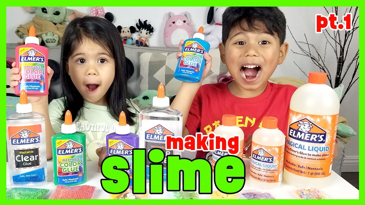 Kids Learn How to Make DIY Slime at Home! | Part 1/2 - YouTube