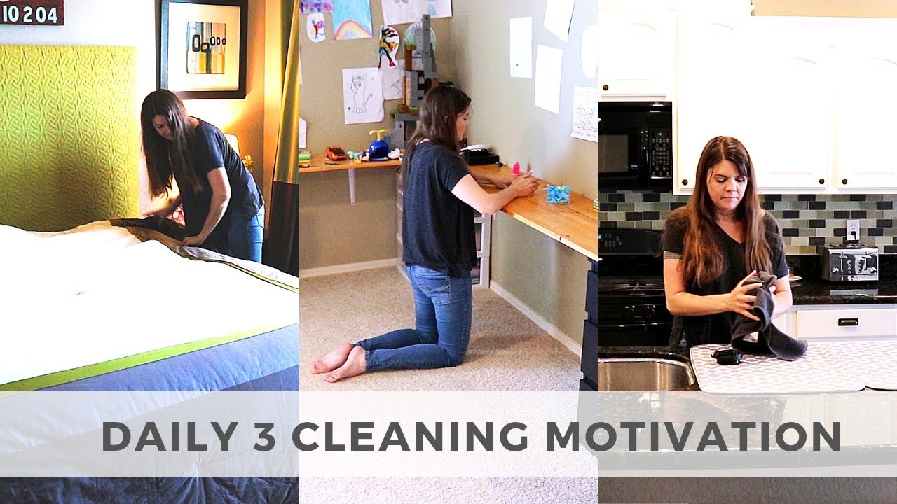 DAILY 3 CLEANING ROUTINE // SPEED CLEANING ROUTINE // CLEAN WITH ME ...