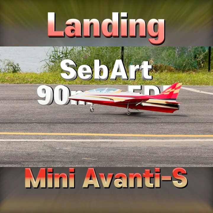 Landing, Mini Avanti-S, SebArt 90mm EDF - YouTube