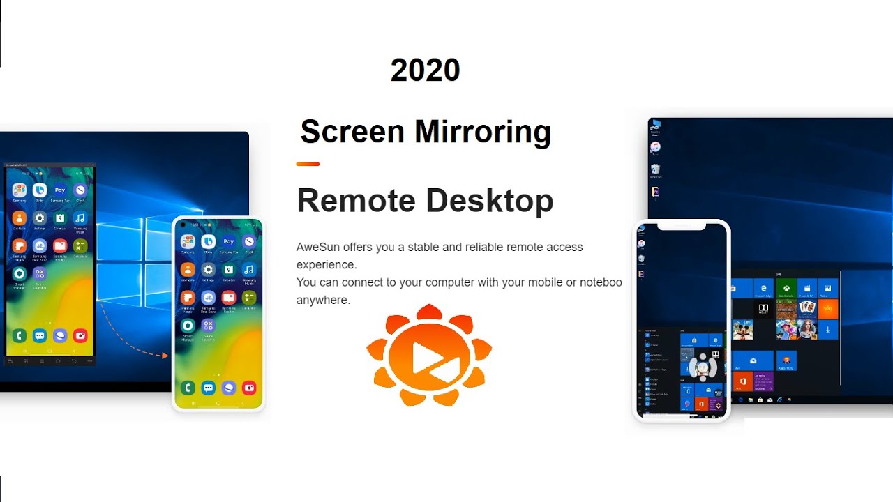 Remote Desktop Screen mirroring (Awesun) New Software 2020 - YouTube
