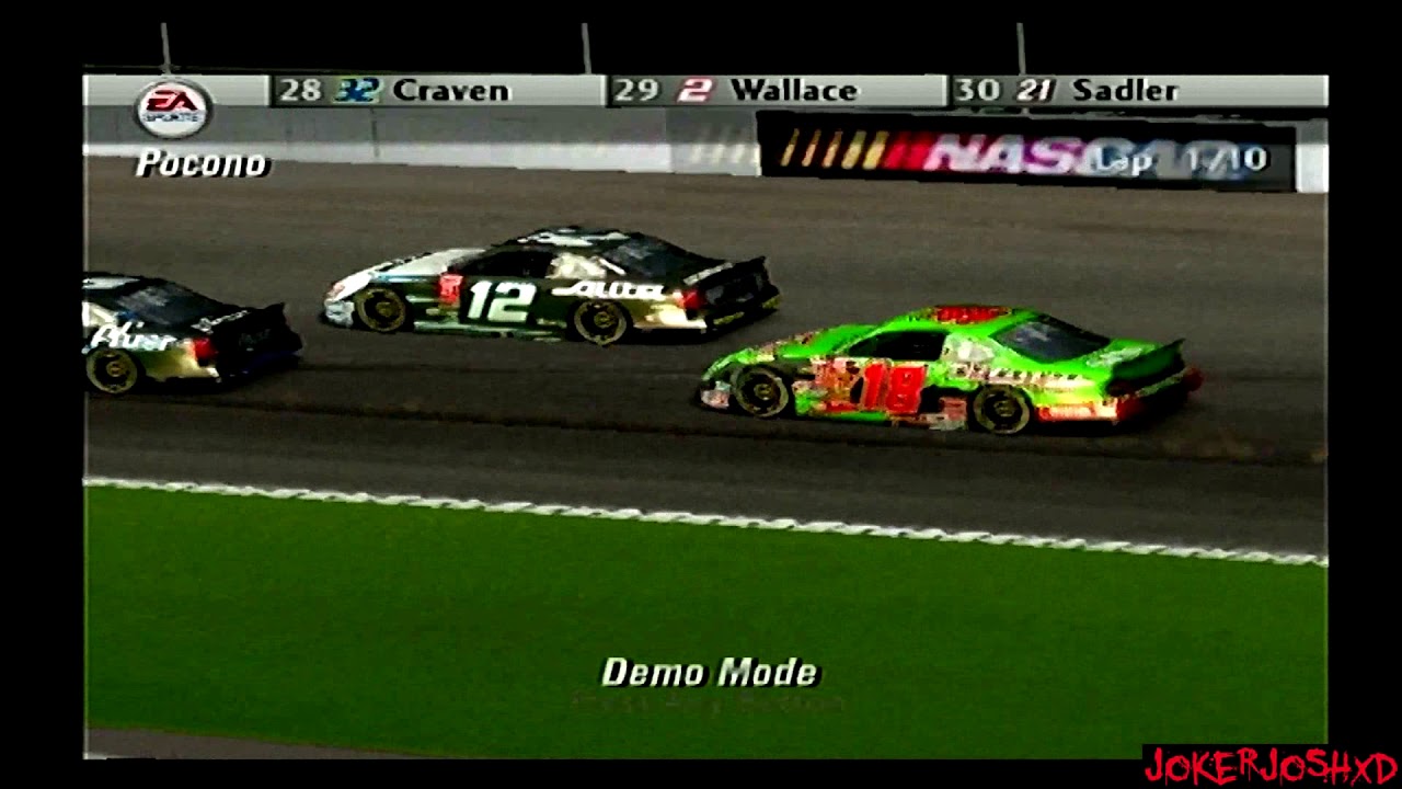 Over an hour of Aggressive AI in NASCAR Thunder 2003 Demos - YouTube